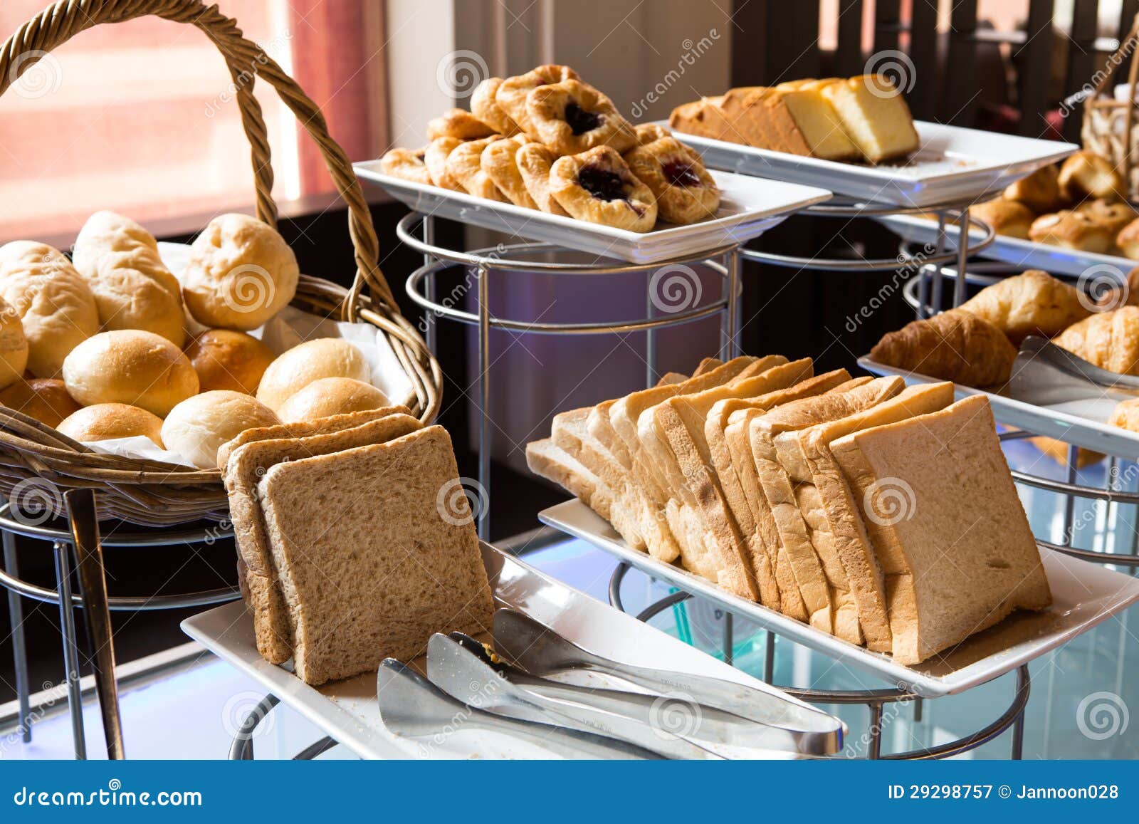 Assortment of Fresh Pastry on Table Stock Image - Image of breakfast ...
