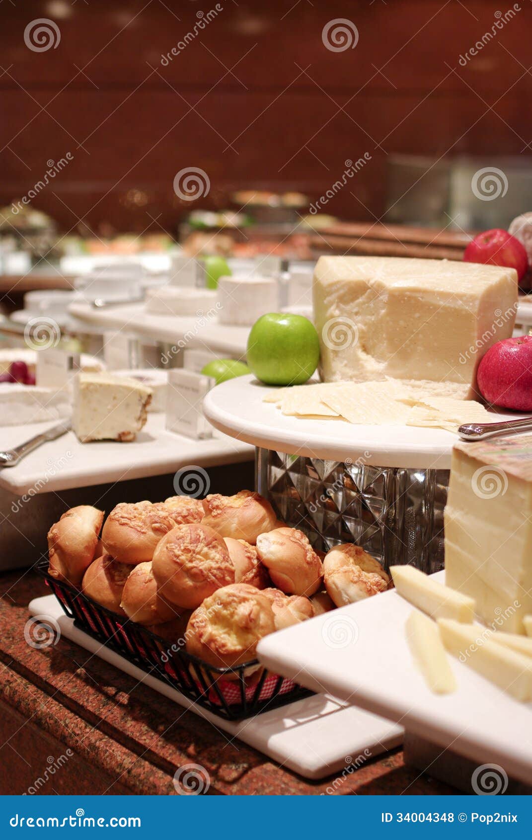 Assortment of Fresh Pastry on Table in Buffet Stock Photo - Image of ...