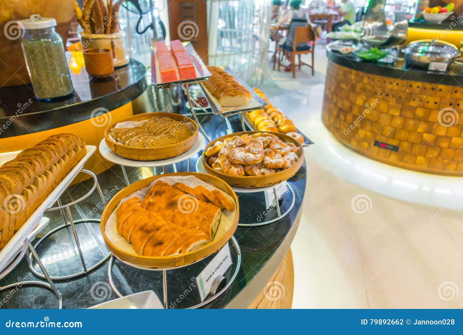 Assortment of Fresh Pastry on Table in Buffet . Stock Photo - Image of ...