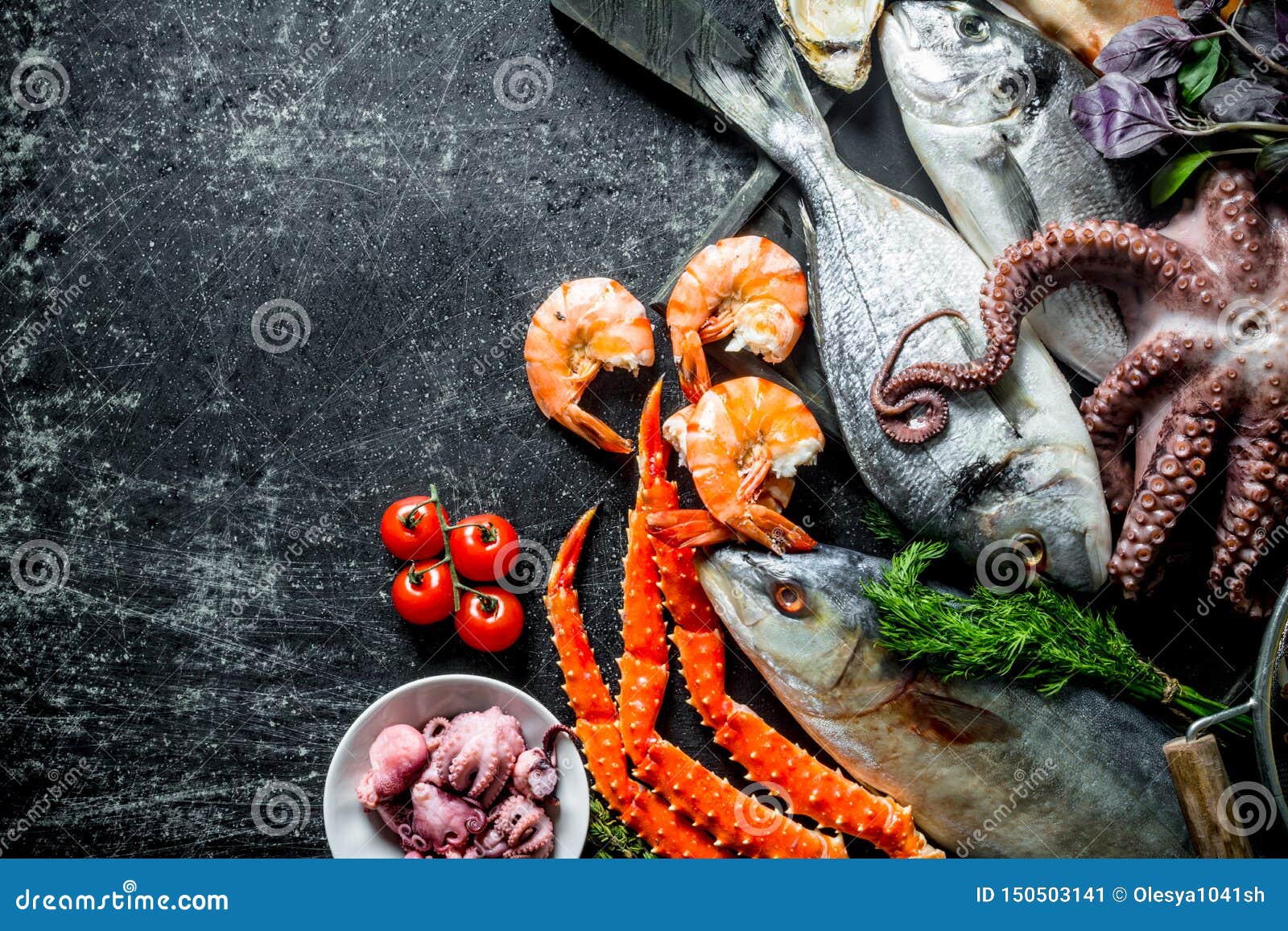 Assortment of Fresh Seafood Stock Image - Image of assortment ...