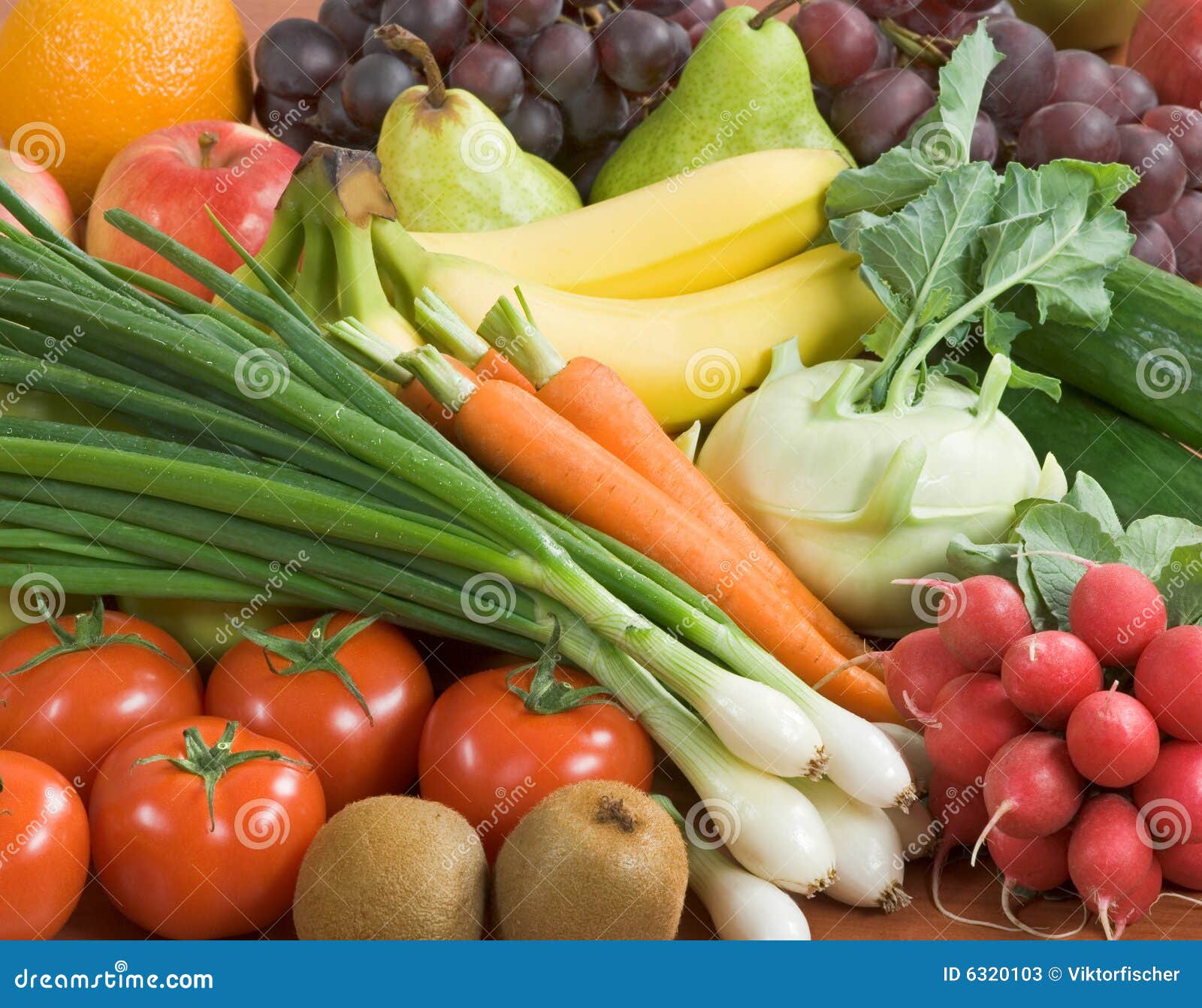 Assortment of Fresh Vegetables and Fruit Stock Image - Image of oranges ...