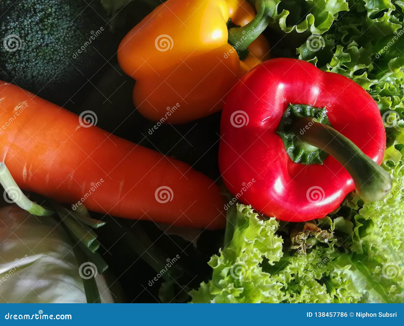 Assortment of Fresh VegetablesÂ top View Image Stock Photo - Image of ...
