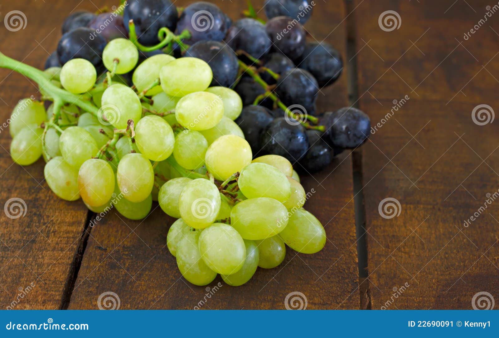 Assortment of Grapes on a Wooden Table Stock Image - Image of tasty ...