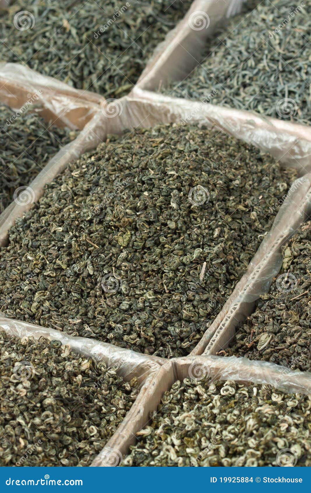 Assortment of green tea stock photo. Image of asian, market - 19925884