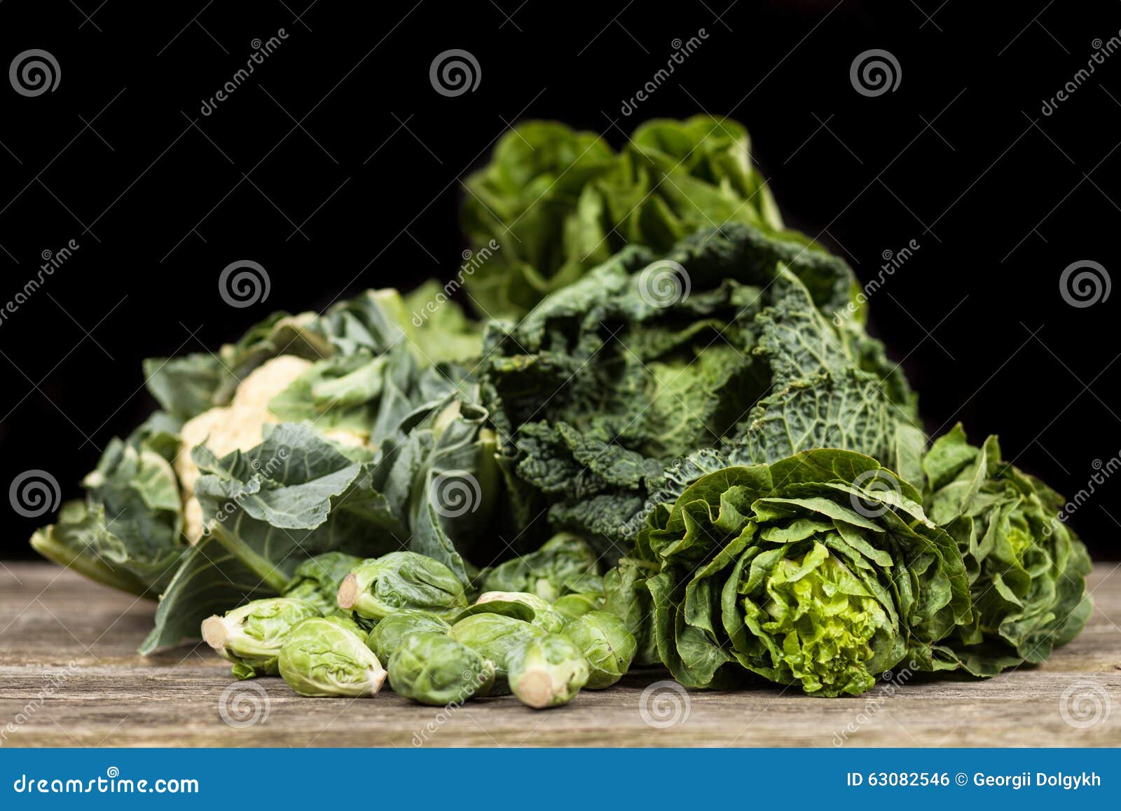 Assortment of Green Vegetables Stock Photo - Image of black, nature ...