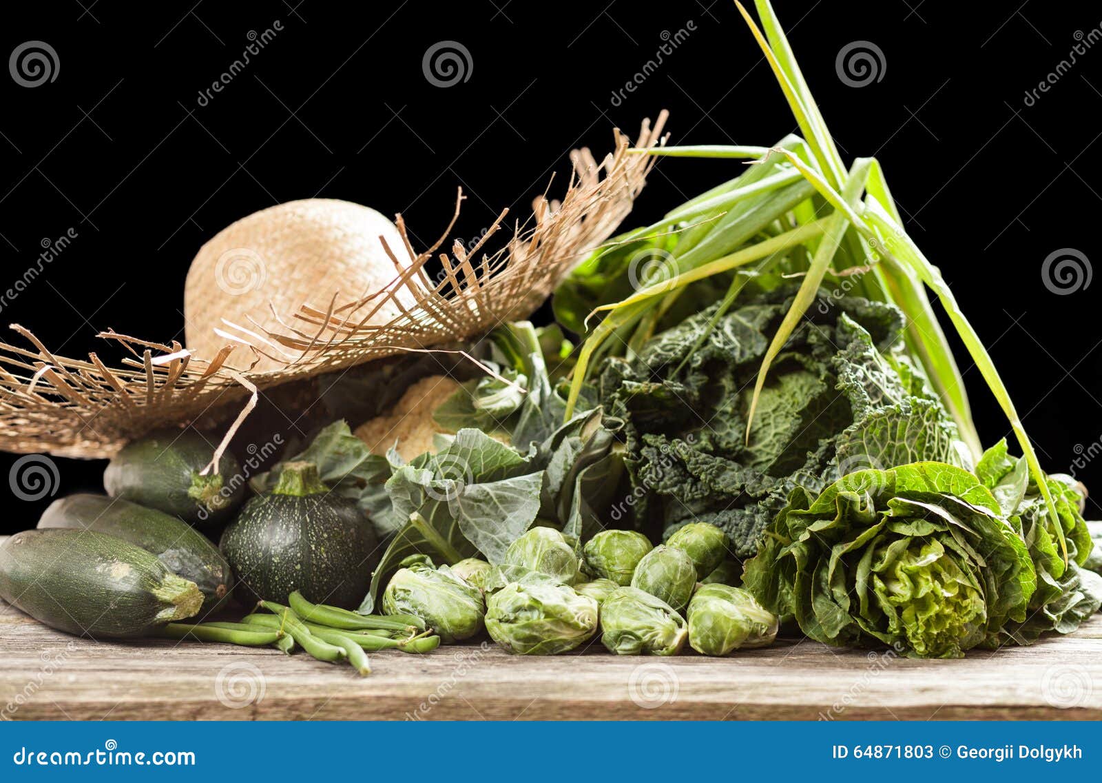Assortment of Green Vegetables Stock Image - Image of fresh, black ...