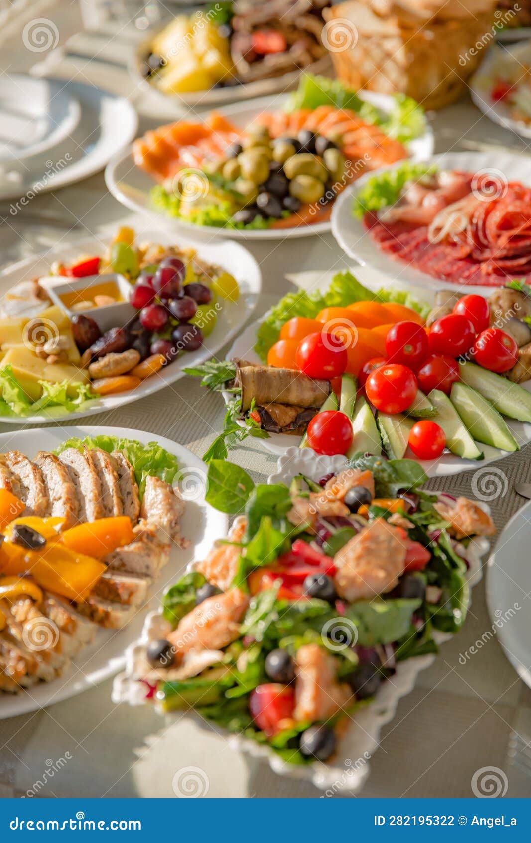 Assortment of Healthy Food Dishes Stock Photo - Image of dishes ...