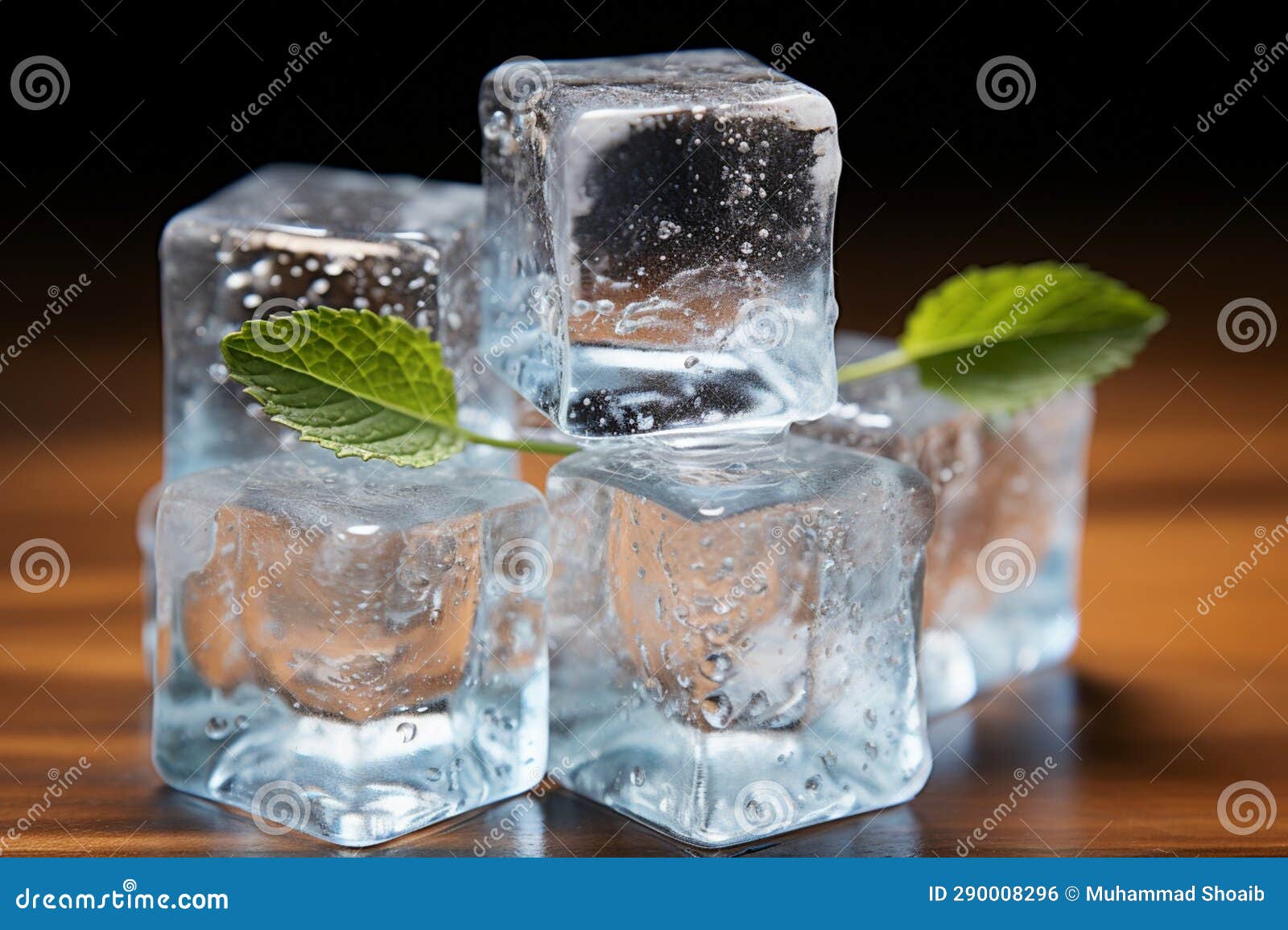 An Assortment of Ice Cubes Arranged with Precision in a Striking Still ...