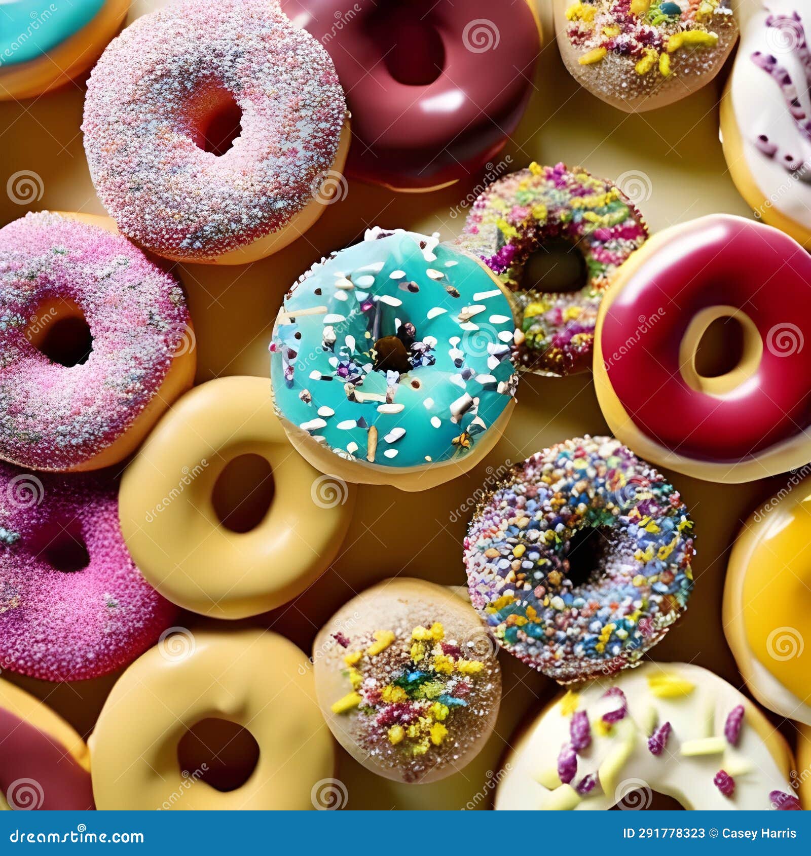 Assortment of iced donuts stock illustration. Illustration of sprinkles ...