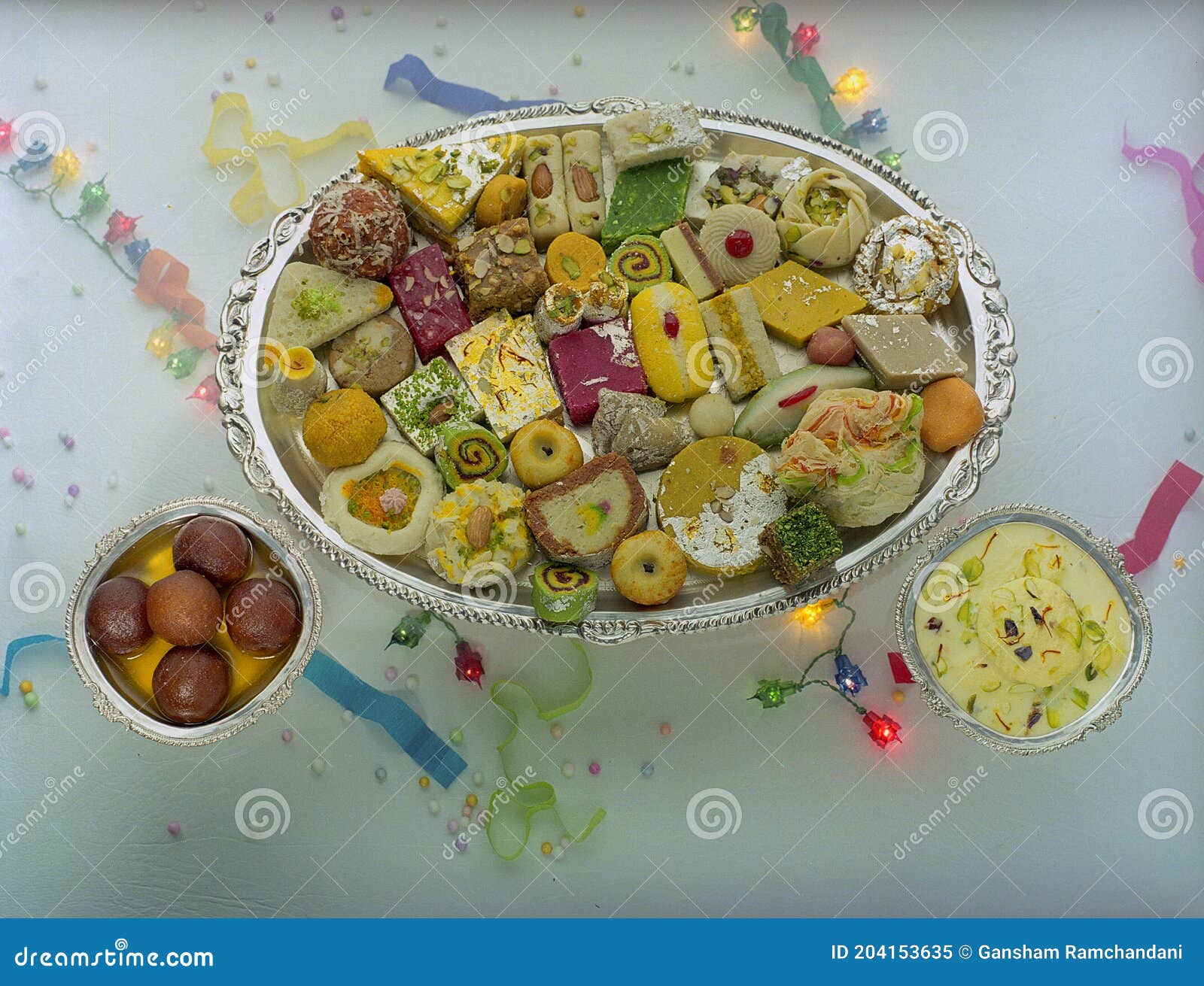 Assortment of Indian Sweets Stock Image - Image of dessert, plate ...