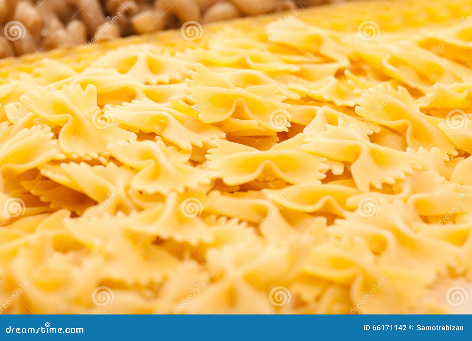 Assortment of Italian Pasta, Four Different Varieties Separated Stock ...