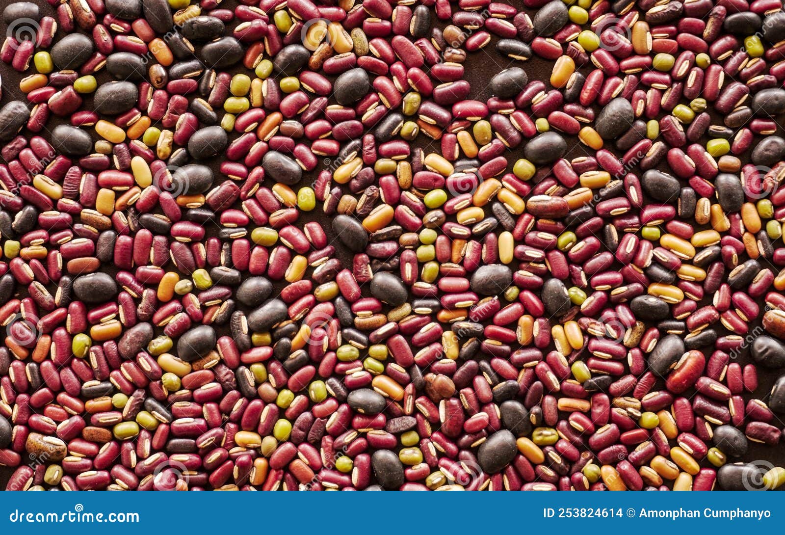 Assortment of Many Kinds of Beans on Background Stock Photo - Image of ...