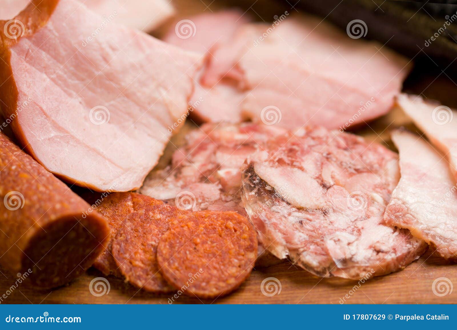 Assortment of Meat Appetizers Stock Image - Image of pepper, plate ...