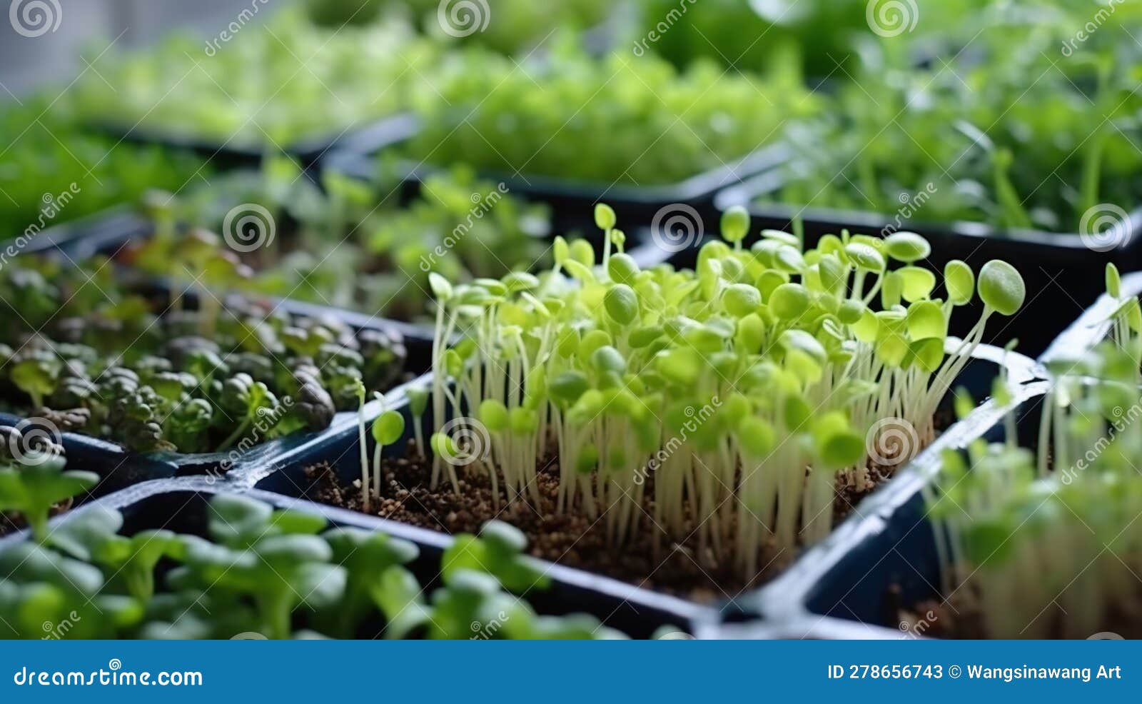 Assortment of Micro Herbs. AI Generated Image Stock Illustration ...