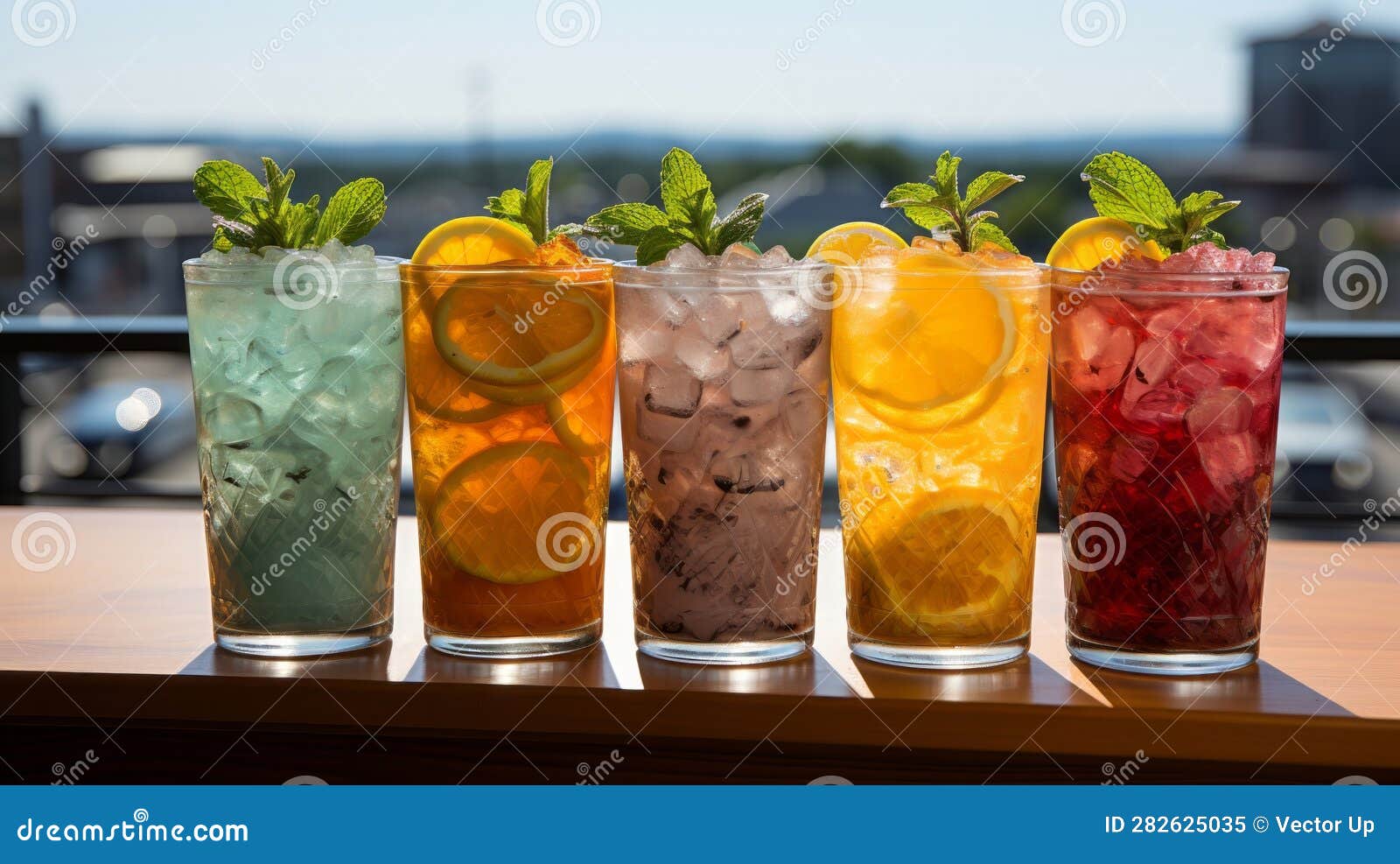 Assortment of Mocktail. Generative AI. Stock Illustration ...
