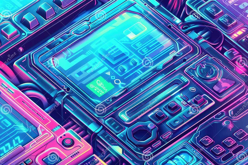 An Assortment of Modern Electronic Devices in Various Vibrant Colors ...