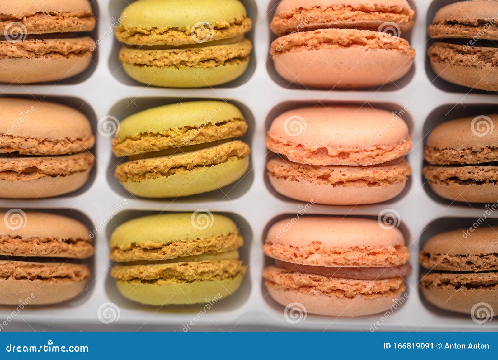 Assortment of Multi-colored French Macaroons, Delicious Sweets ...