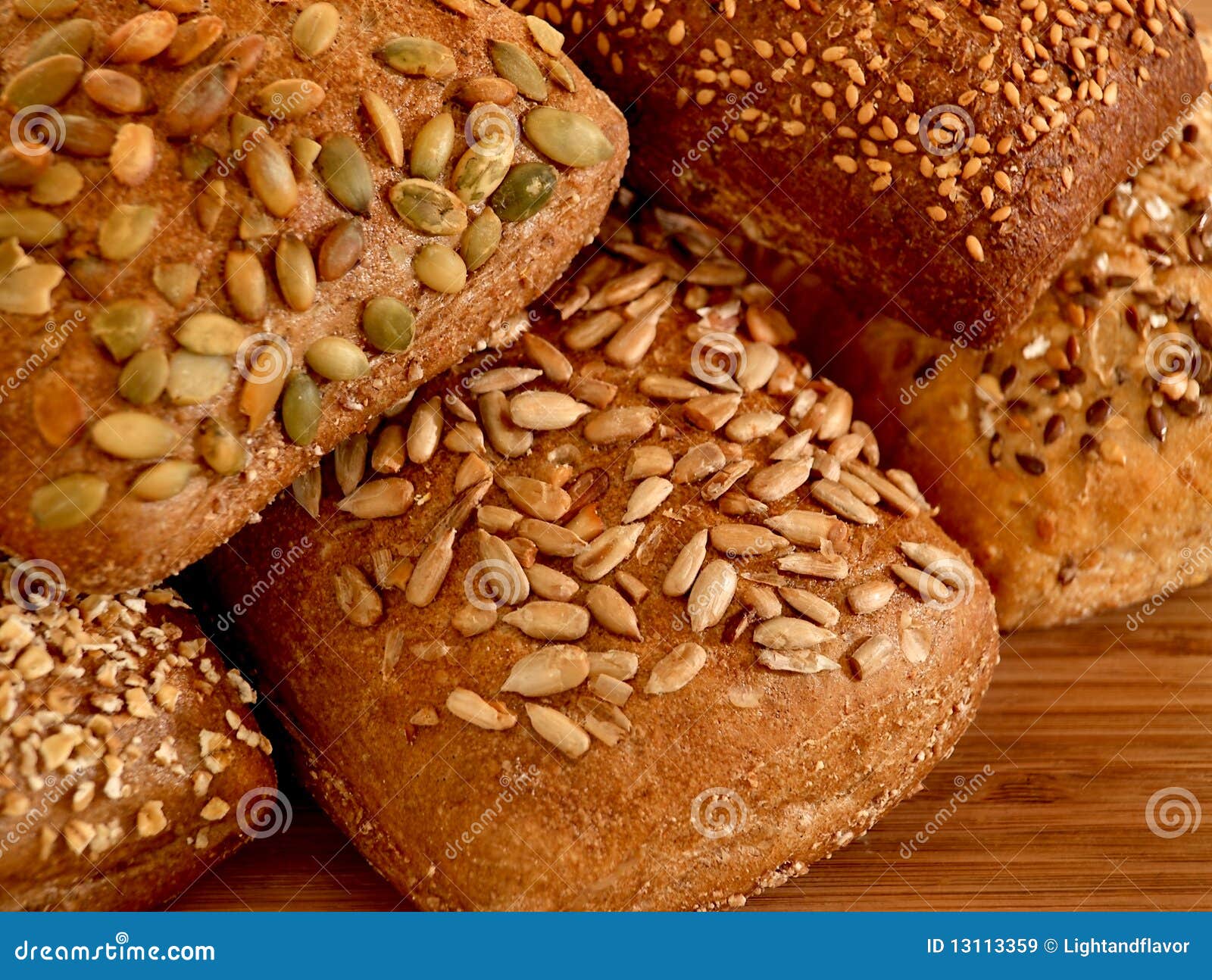 Assortment of Multi-grain Bread Rolls Stock Image - Image of bread ...