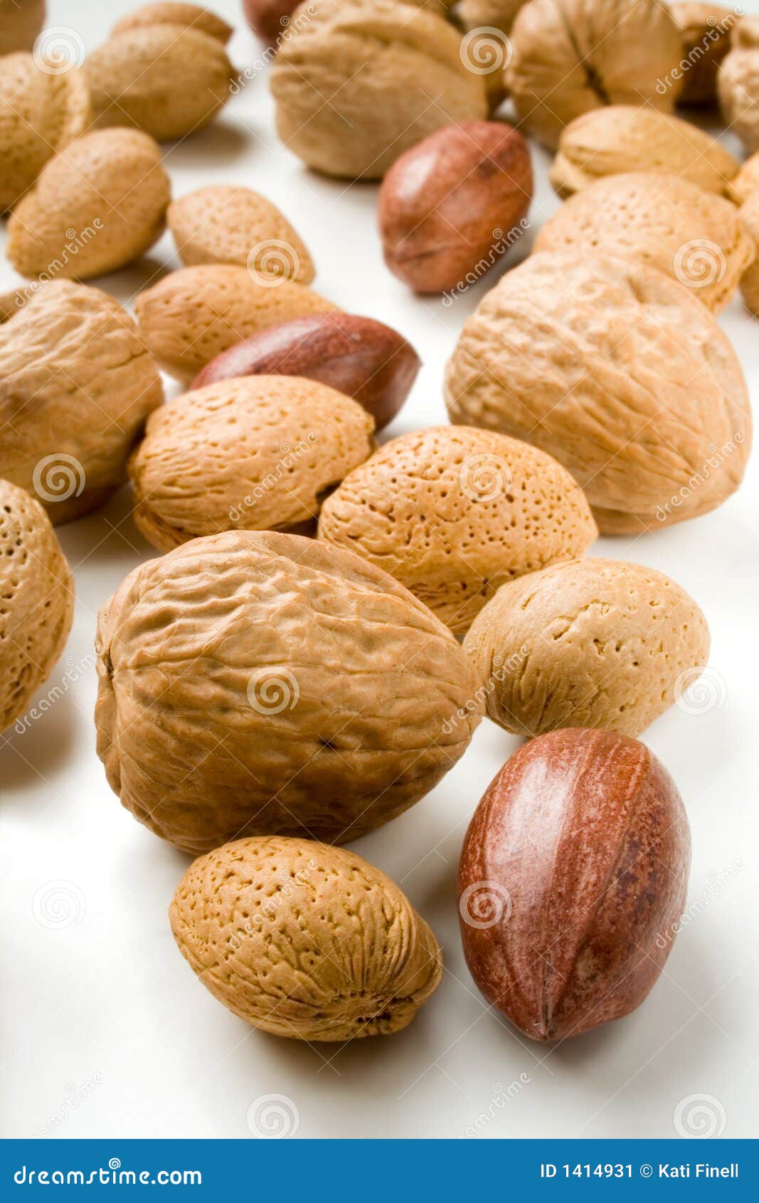 Assortment of nuts stock image. Image of walnuts, protein - 1414931