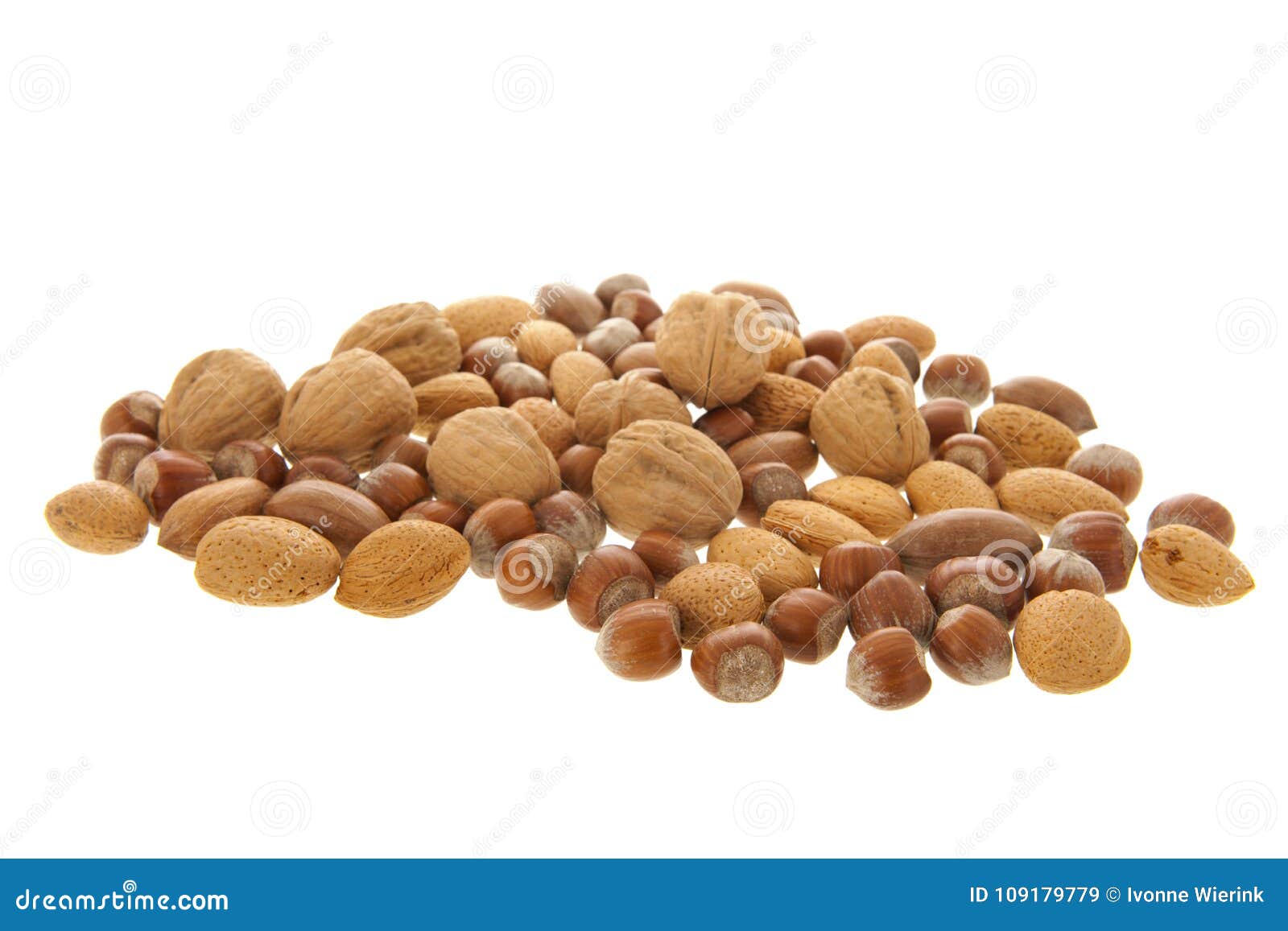 Assortment Nuts on White Background Stock Image - Image of healthy ...