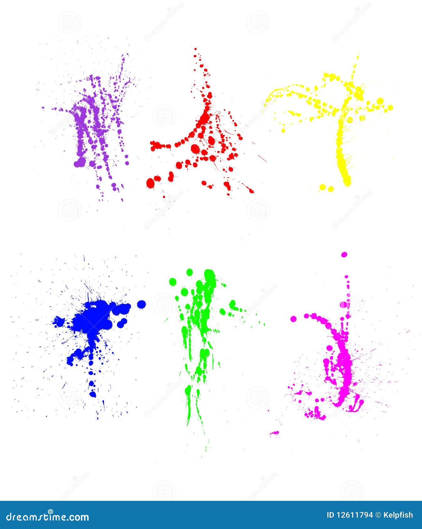 Assortment Of Paint Splatters Royalty-Free Stock Image | CartoonDealer ...
