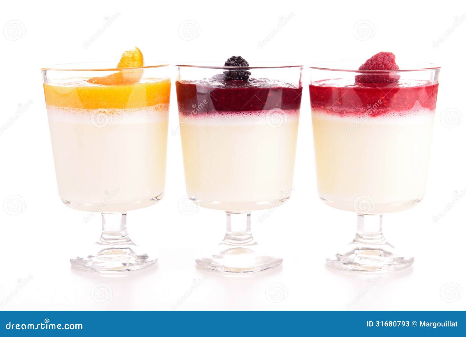 Assortment of panna cotta stock image. Image of apricot - 31680793
