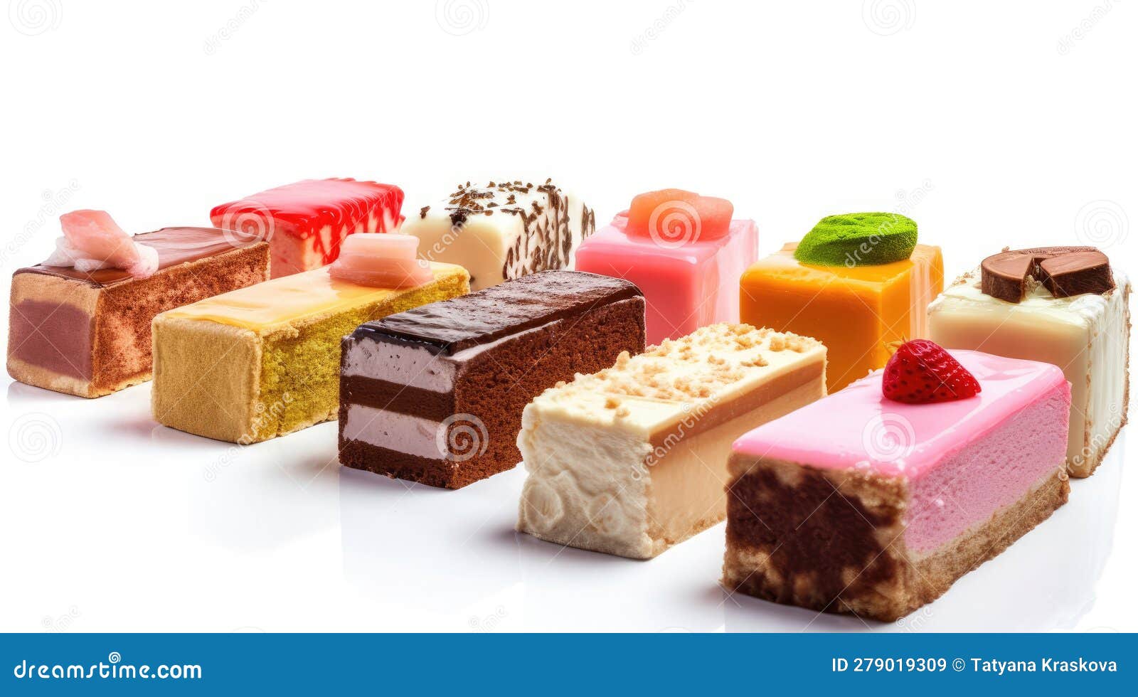 Assortment of Pieces of Cake Stock Image - Image of background ...