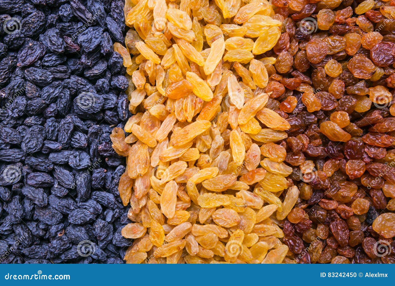 Assortment of Raisins Background Stock Photo - Image of ingredient ...