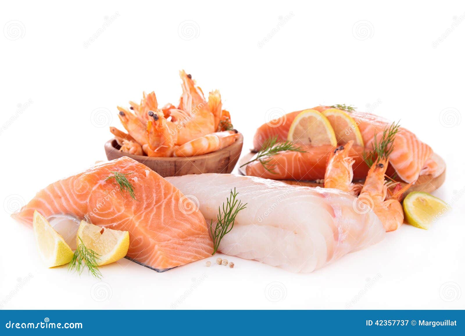 Assortment of raw fish stock image. Image of ingredient - 42357737
