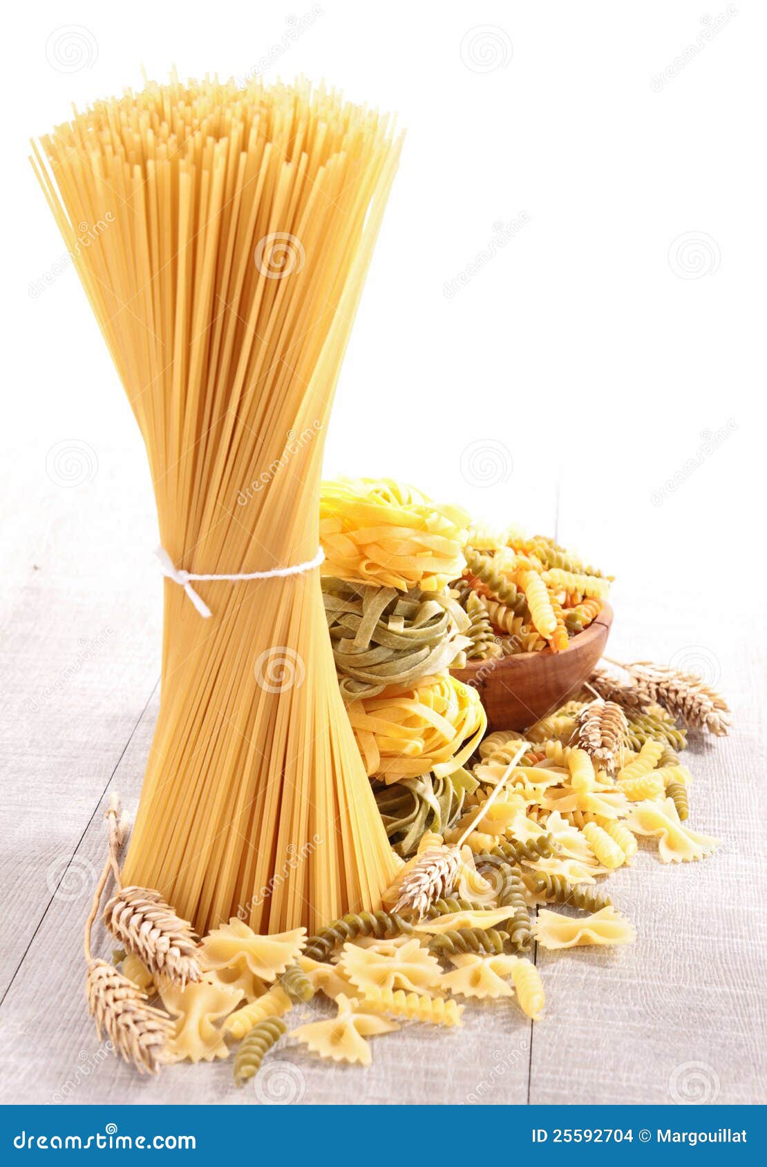 Assortment of raw pasta stock photo. Image of tagliatelle - 25592704