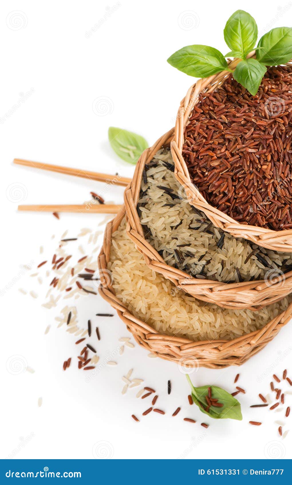 Assortment of rice stock image. Image of organic, background - 61531331