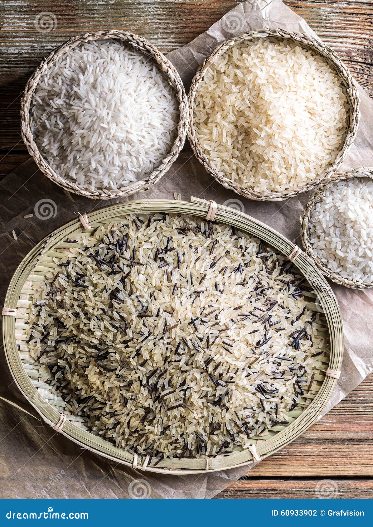 Assortment of rice stock photo. Image of ingredient, basmati - 60933902