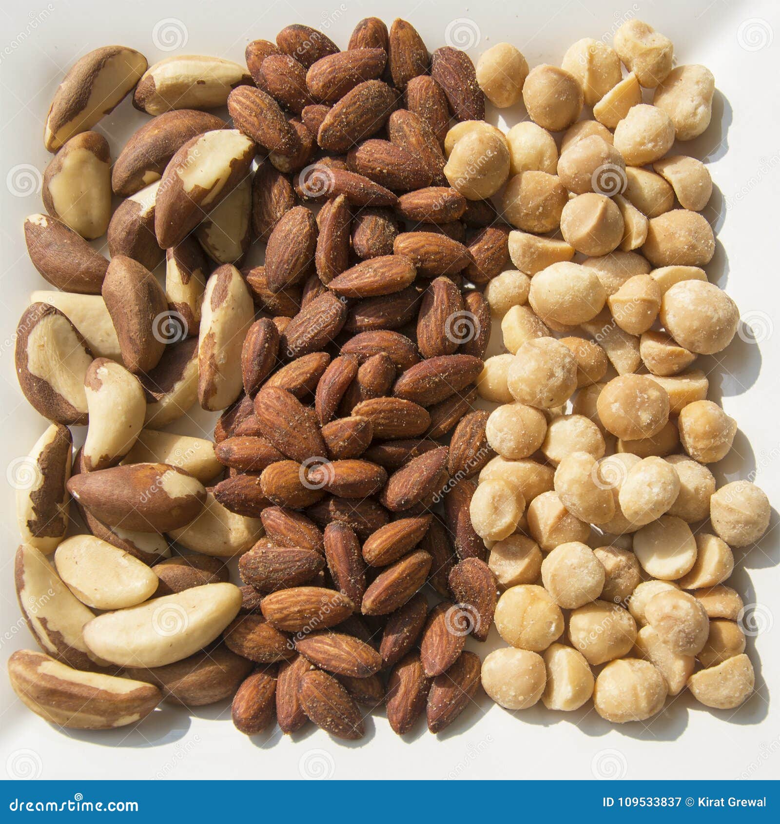 Roasted and Salted Macadamia Nuts & Almonds and Fresh Brazil Nuts Stock ... Roasted and Salted Macadamia Nuts & Almonds and Fresh Brazil Nuts Stock ...