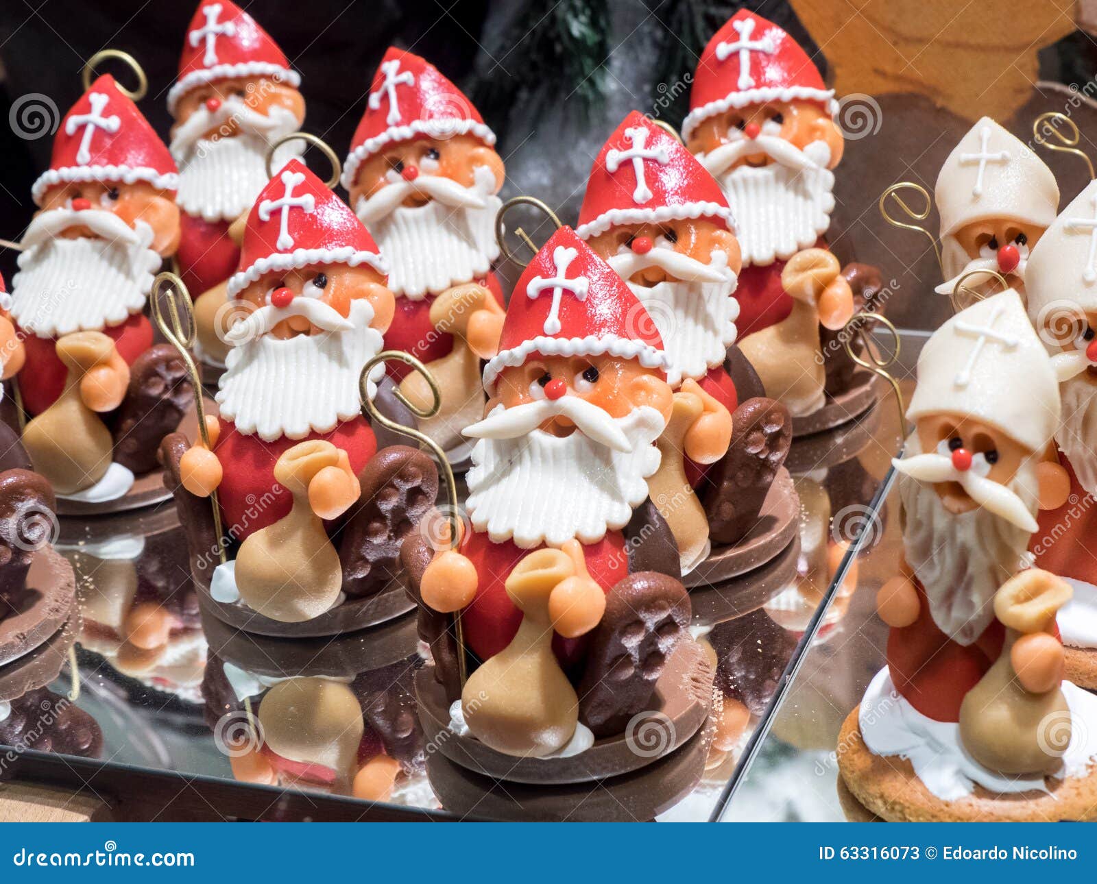 Assortment of Santa Claus Shaped Chocolate Sweets Stock Image - Image ...