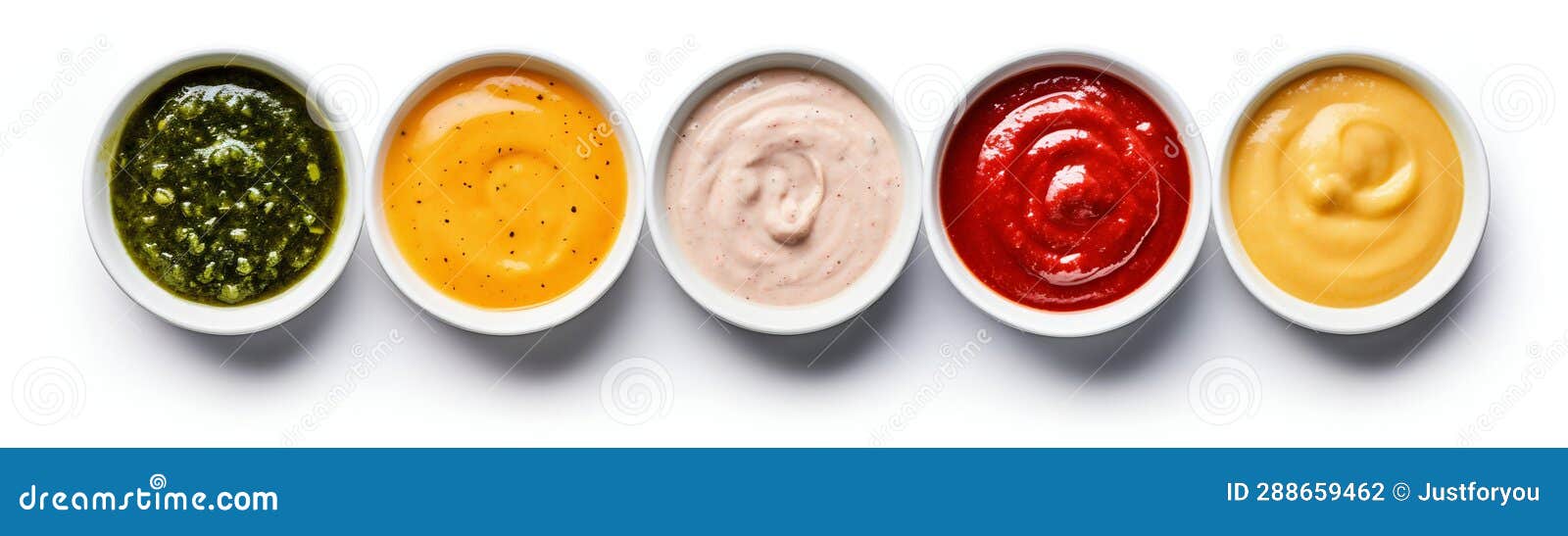 Assortment of Sauces Isolated on White Background. Generative Ai Stock ...