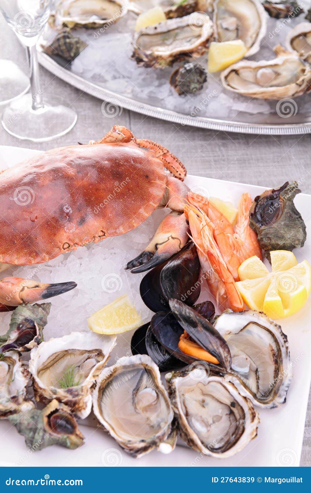 Assortment of seafood stock image. Image of seafood, restaurant - 27643839