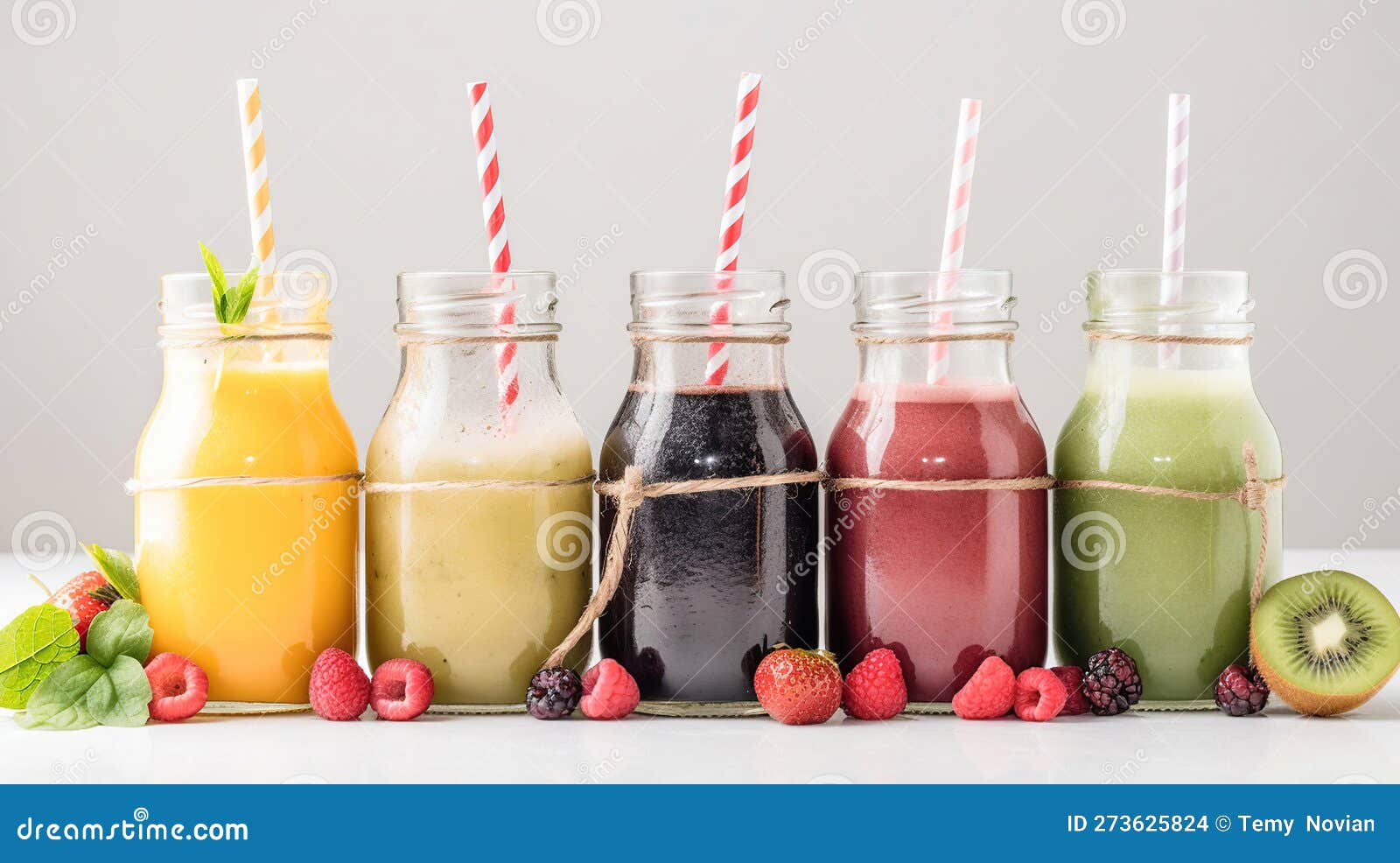 Assortment of Smoothies. Generative Ai Stock Illustration ...