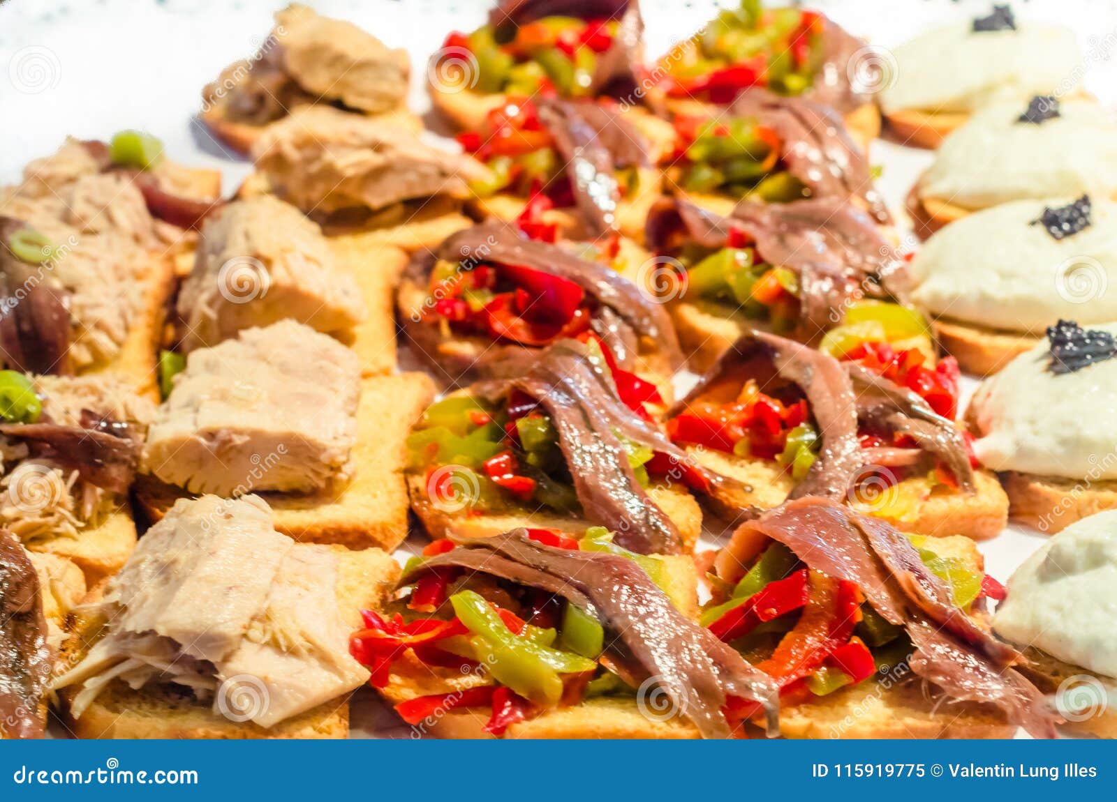 Assortment of Spanish Tapas Stock Image - Image of snack, tapa: 115919775