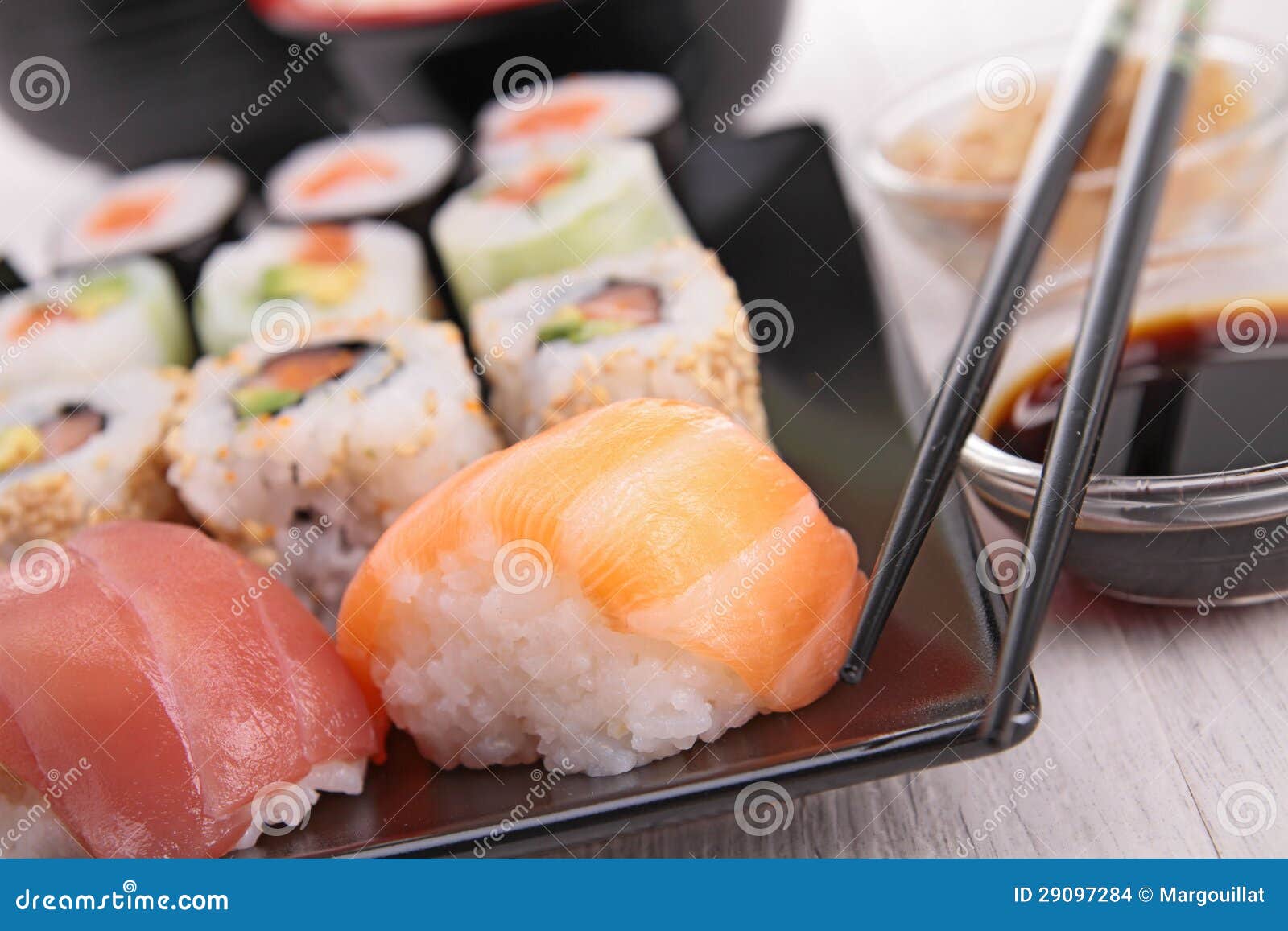 Assortment of sushi stock photo. Image of dinner, snack - 29097284