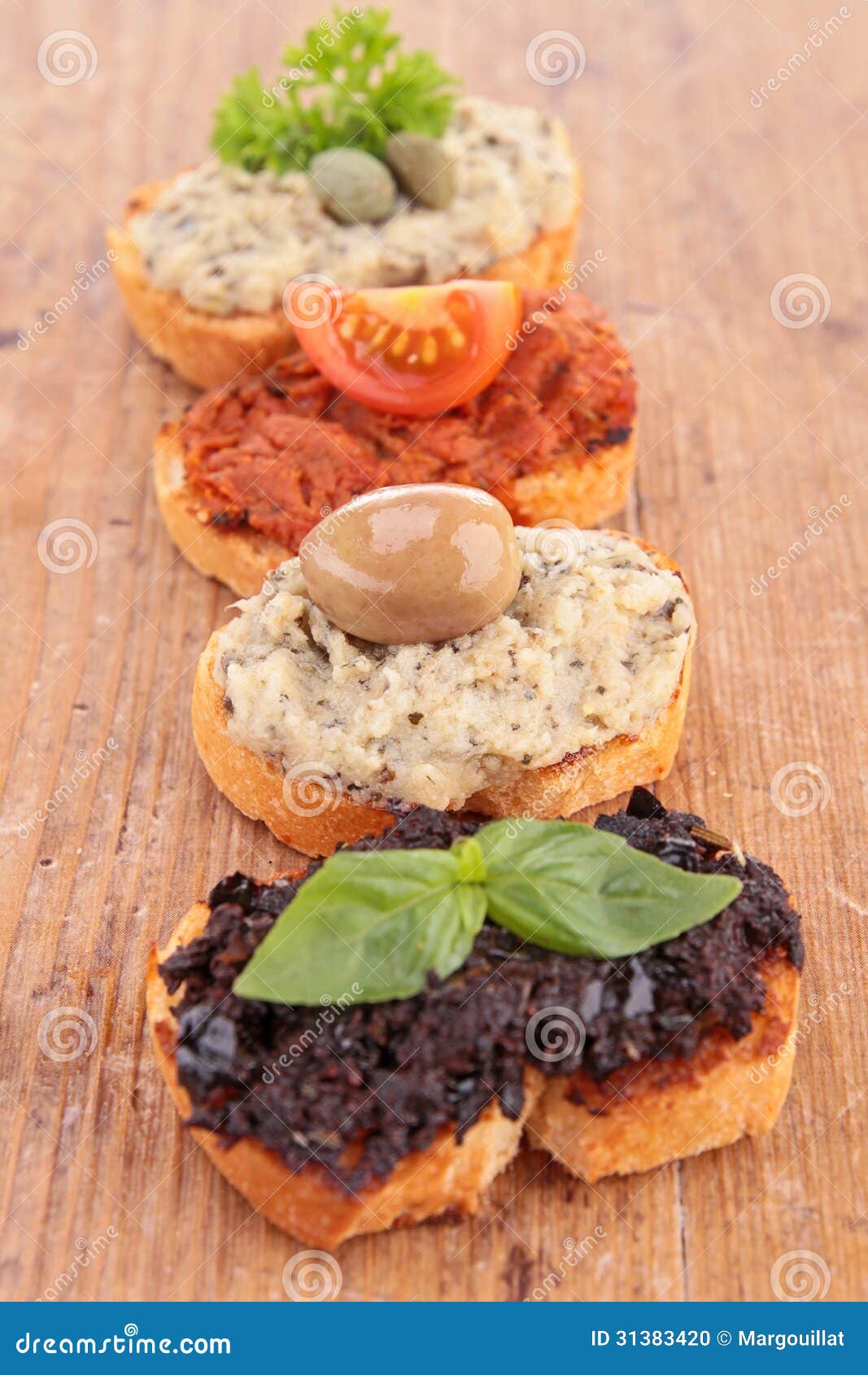 Assortment of tapenade stock photo. Image of capers, snack - 31383420