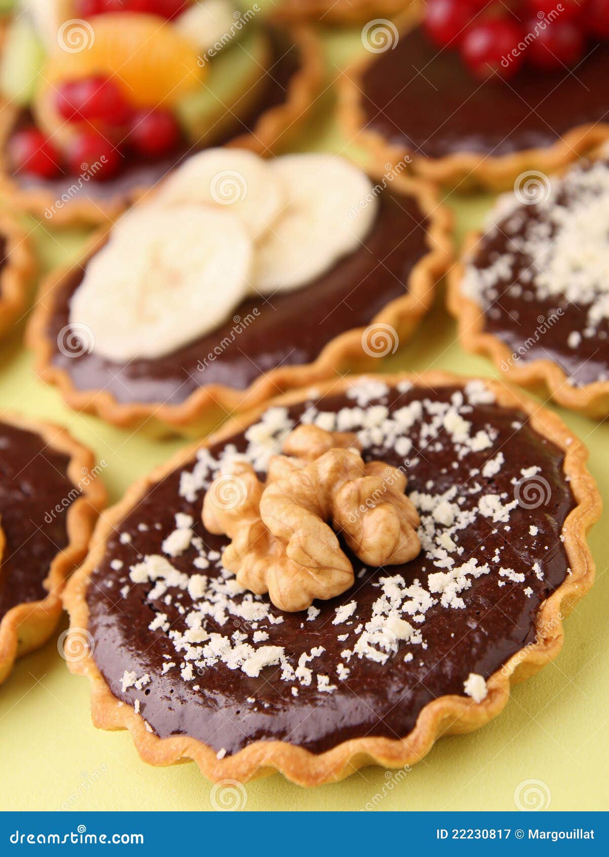 Assortment of tart stock image. Image of chocolate, orange - 22230817