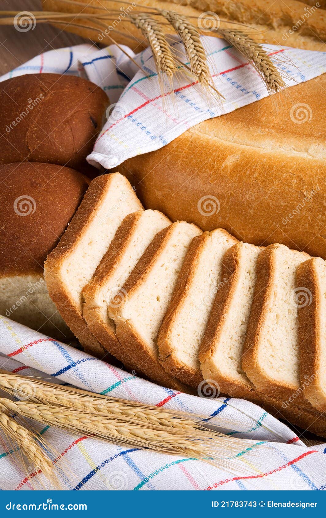 Assortment of tasty bread stock image. Image of groats - 21783743