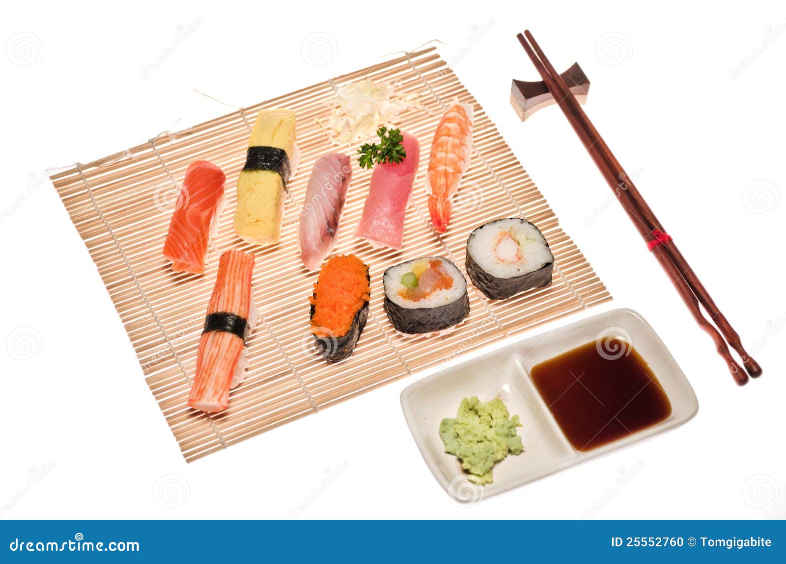 Assortment of Traditional Japanese Sushi Stock Photo - Image of fresh ...