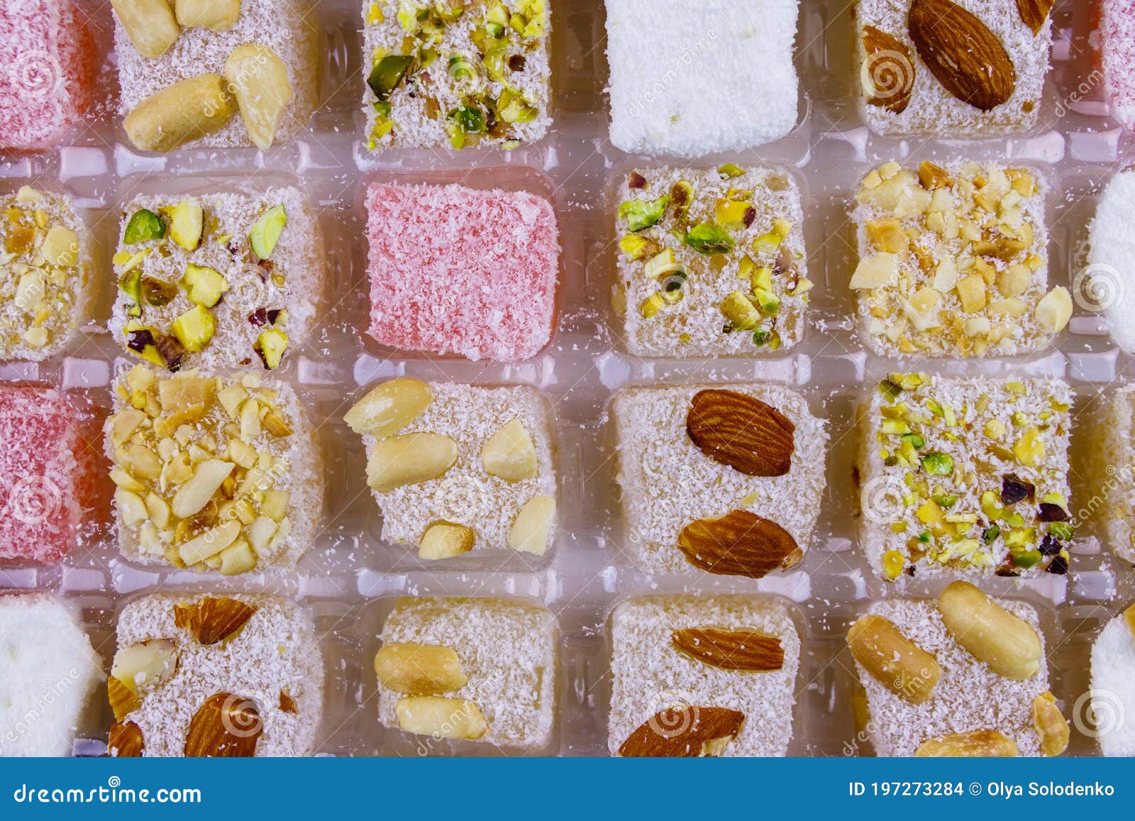 Assortment Turkish Delight in a Box Stock Photo - Image of delight ...