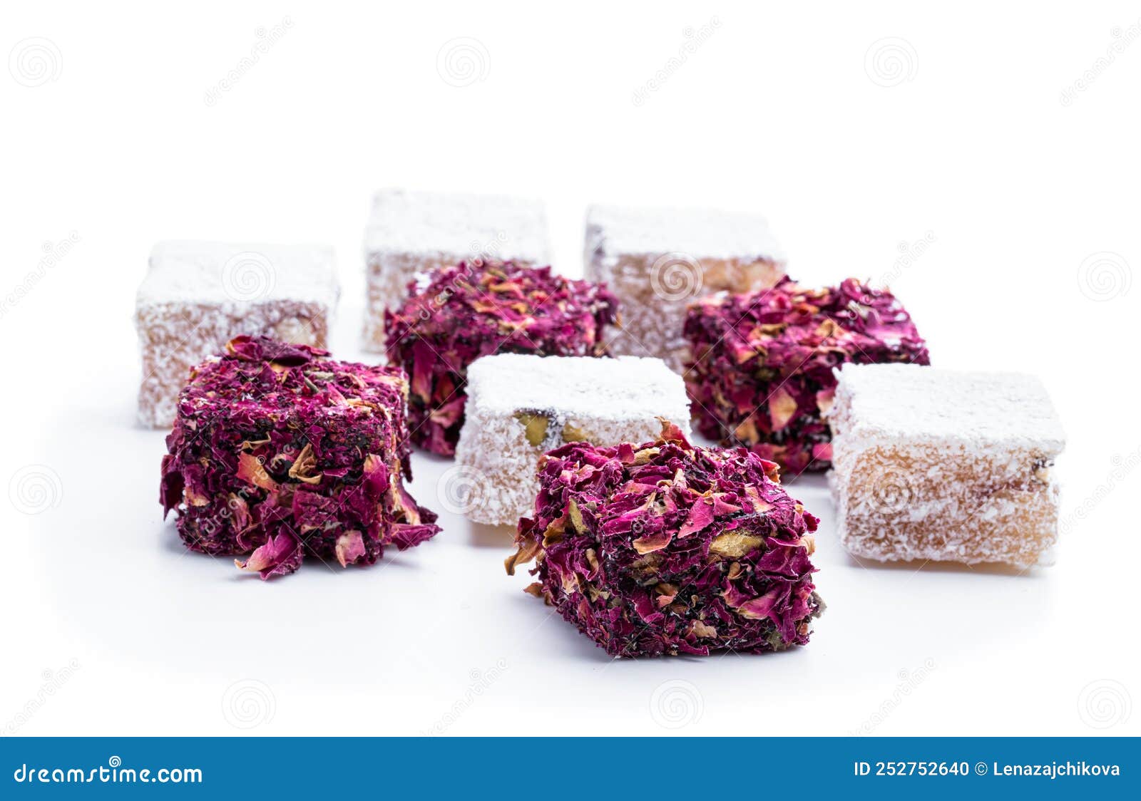 Assortment Turkish Delight Isolated on White Stock Photo - Image of ...
