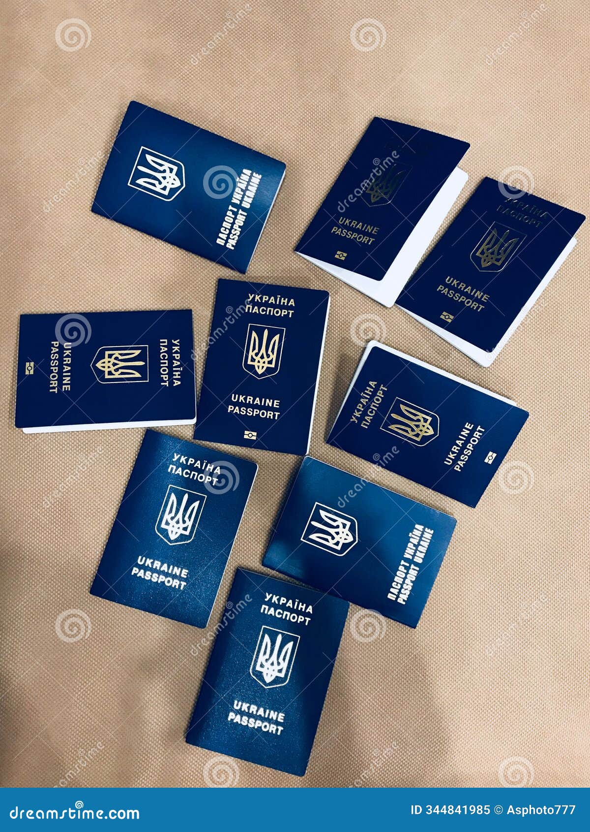 Ukrainian Passports On White Background. International Relationships ...