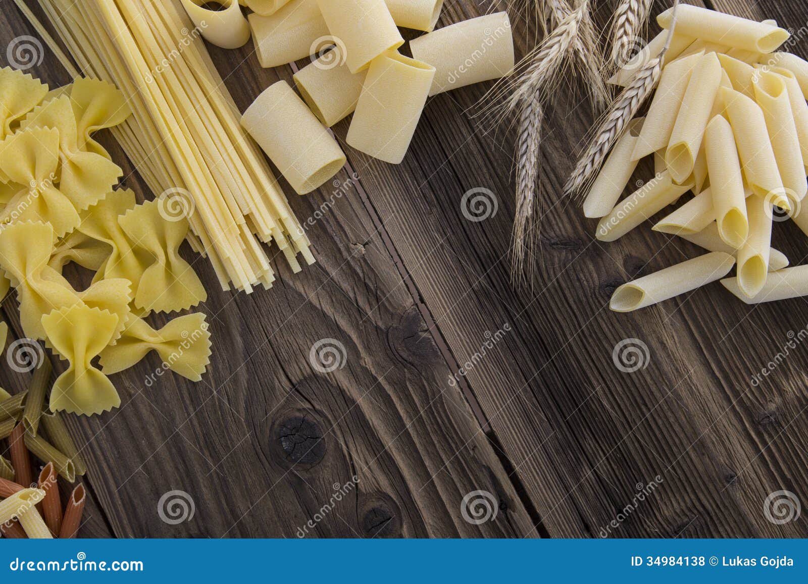 Assortment of Uncooked Pasta Stock Photo - Image of noodles ...