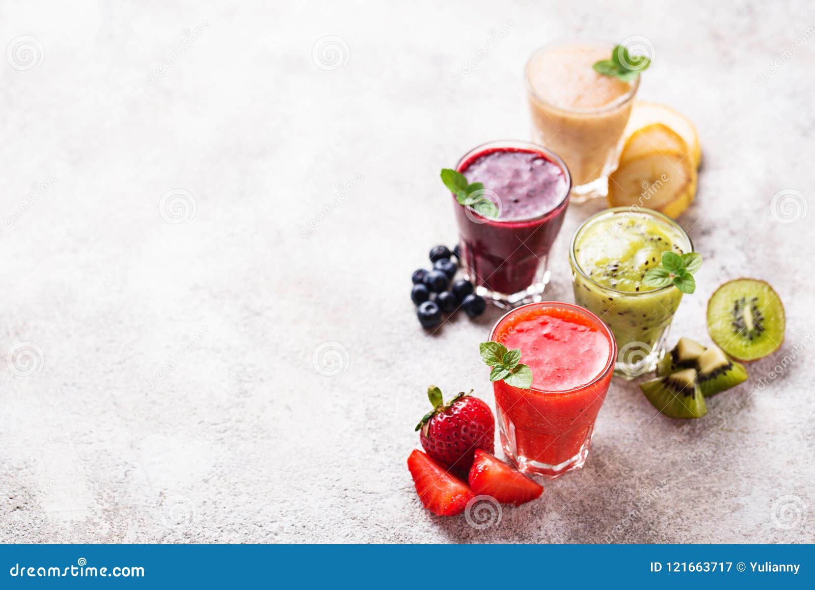 Assortment of Various Healthy Smoothies Stock Image - Image of cocktail ...