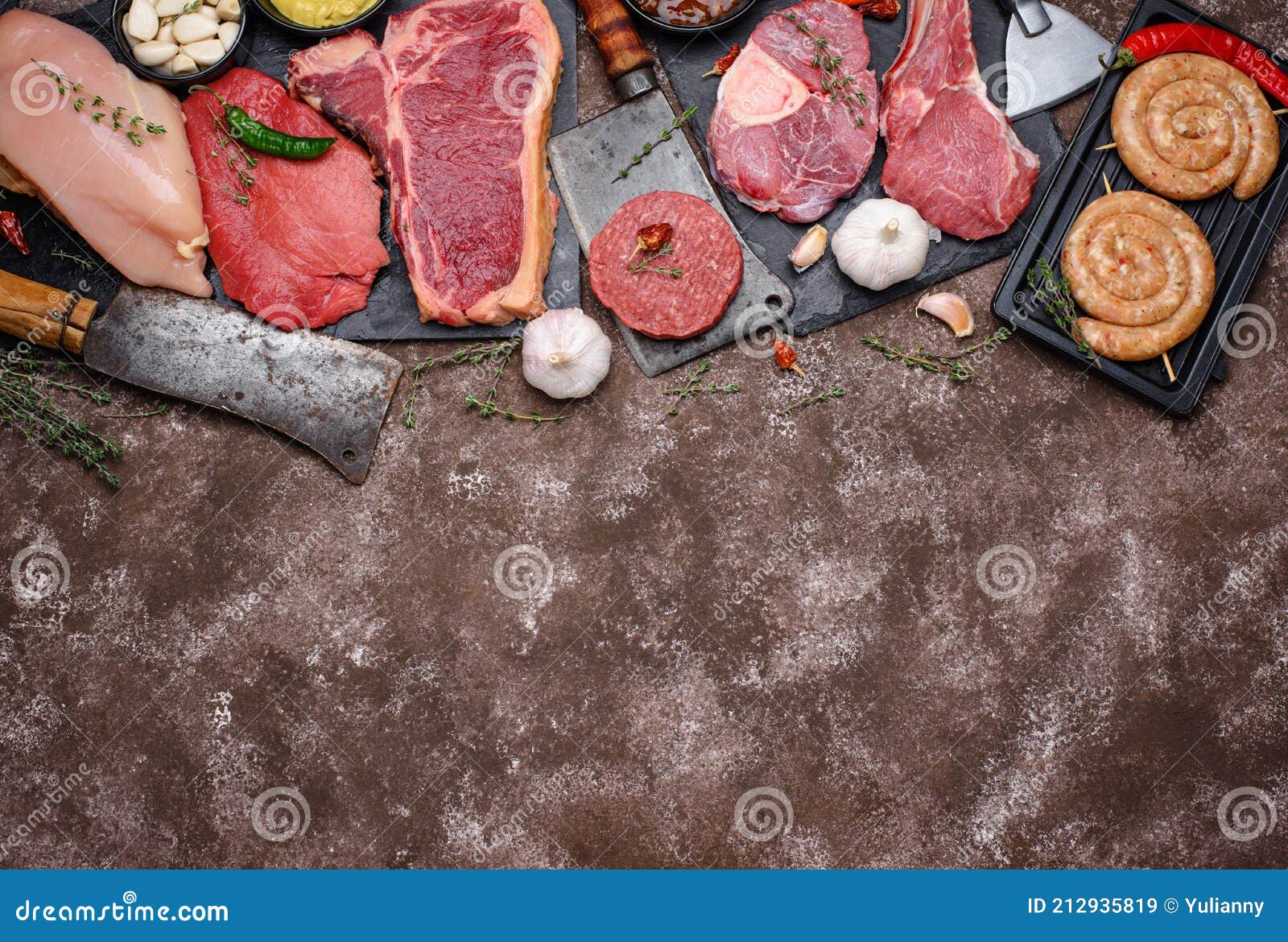 Assortment of Various Types of Meat Stock Image - Image of chicken ...
