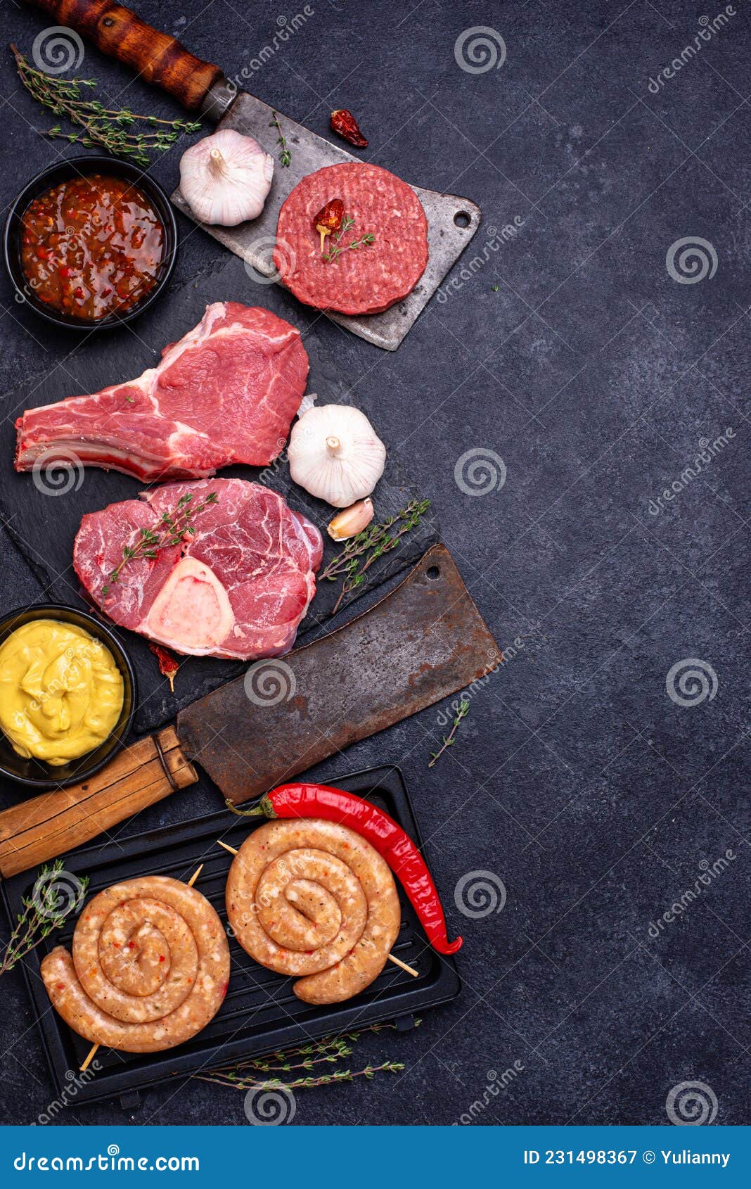Assortment of Various Types of Meat Stock Image - Image of meat ...
